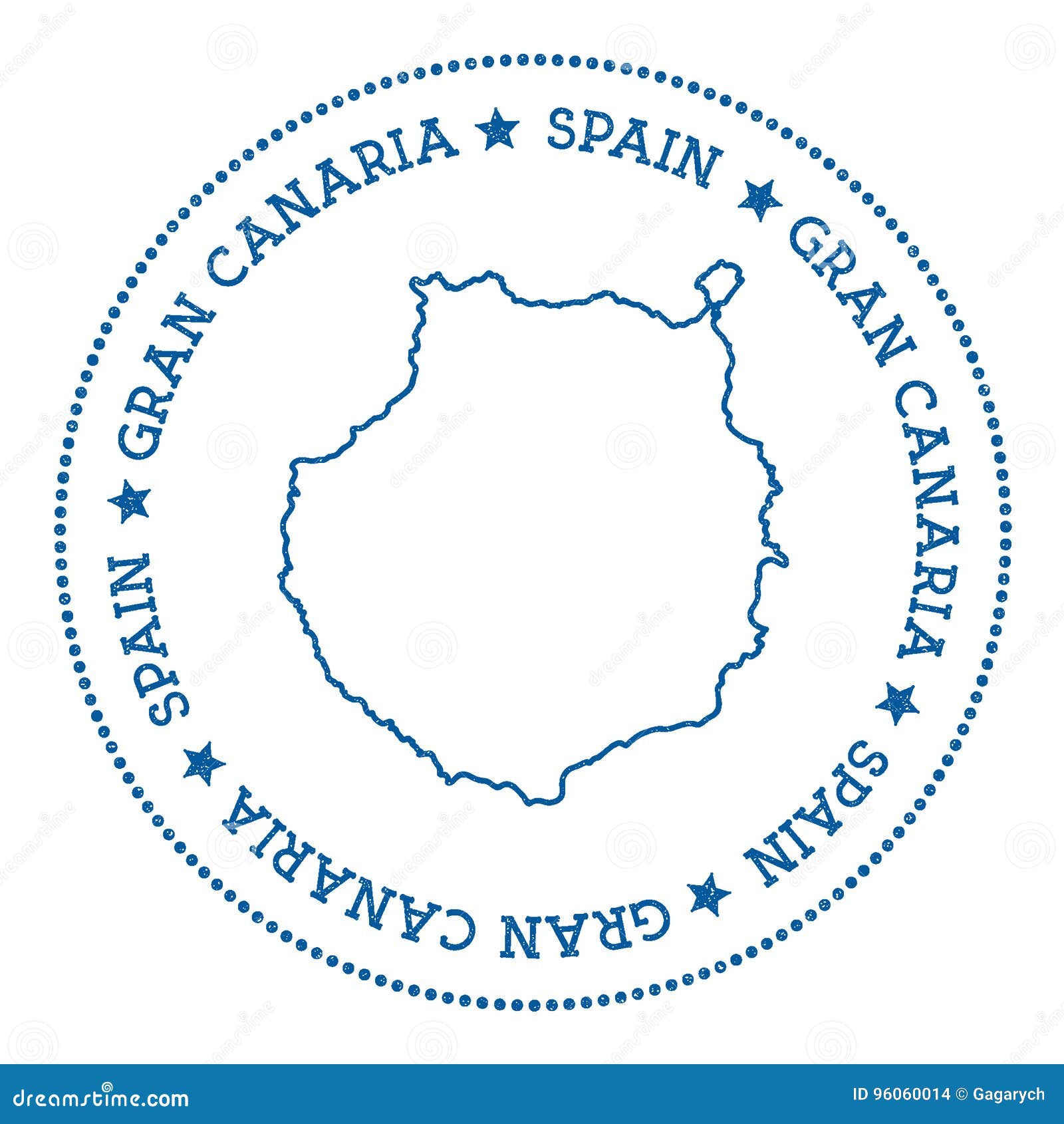 De Kaartsticker Van Gran Canaria Vector Illustratie - Illustration of ...
