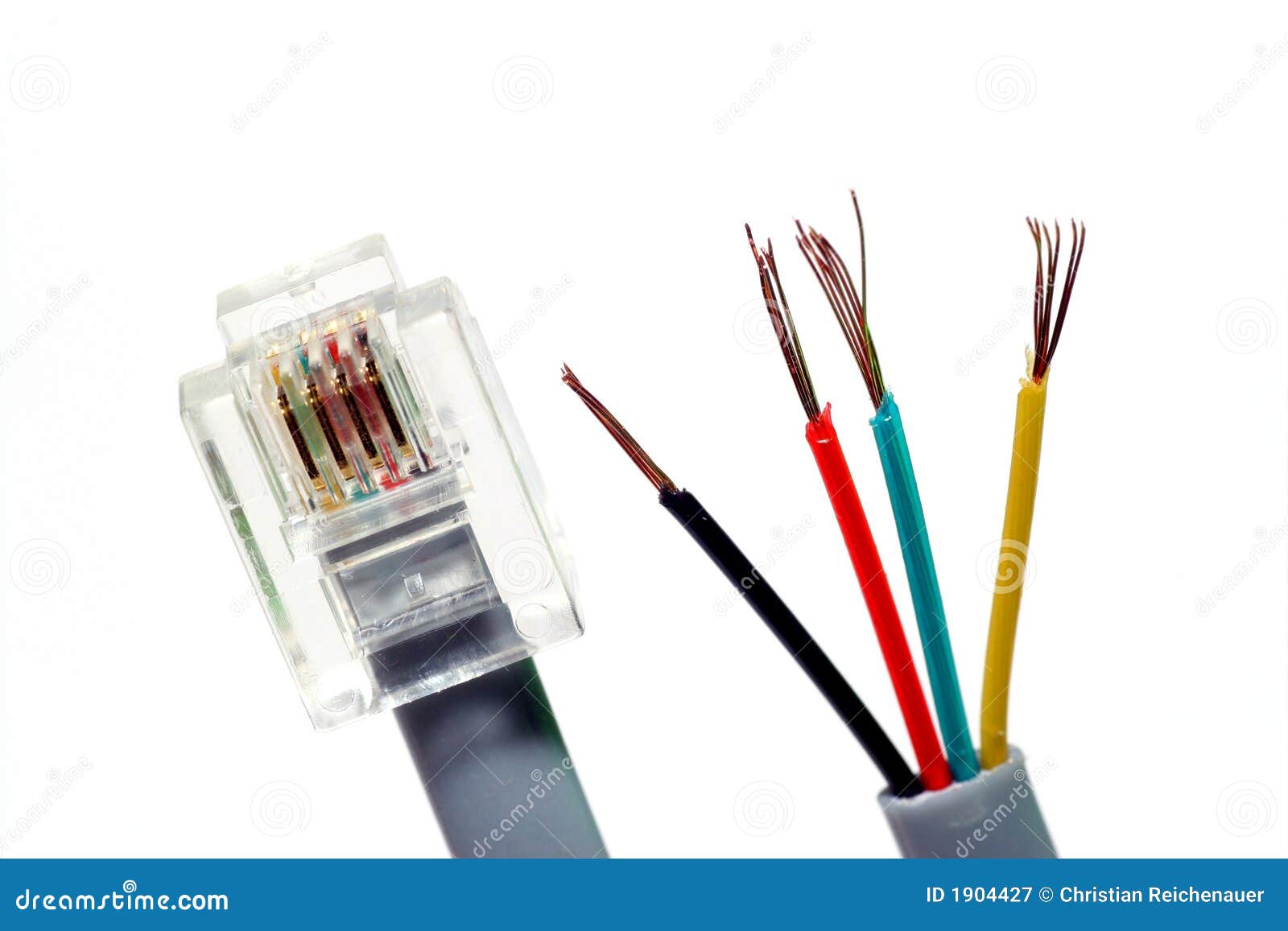 De Kabel Van De Modem/van De Telefoon Stock Afbeelding - Image of modem ...
