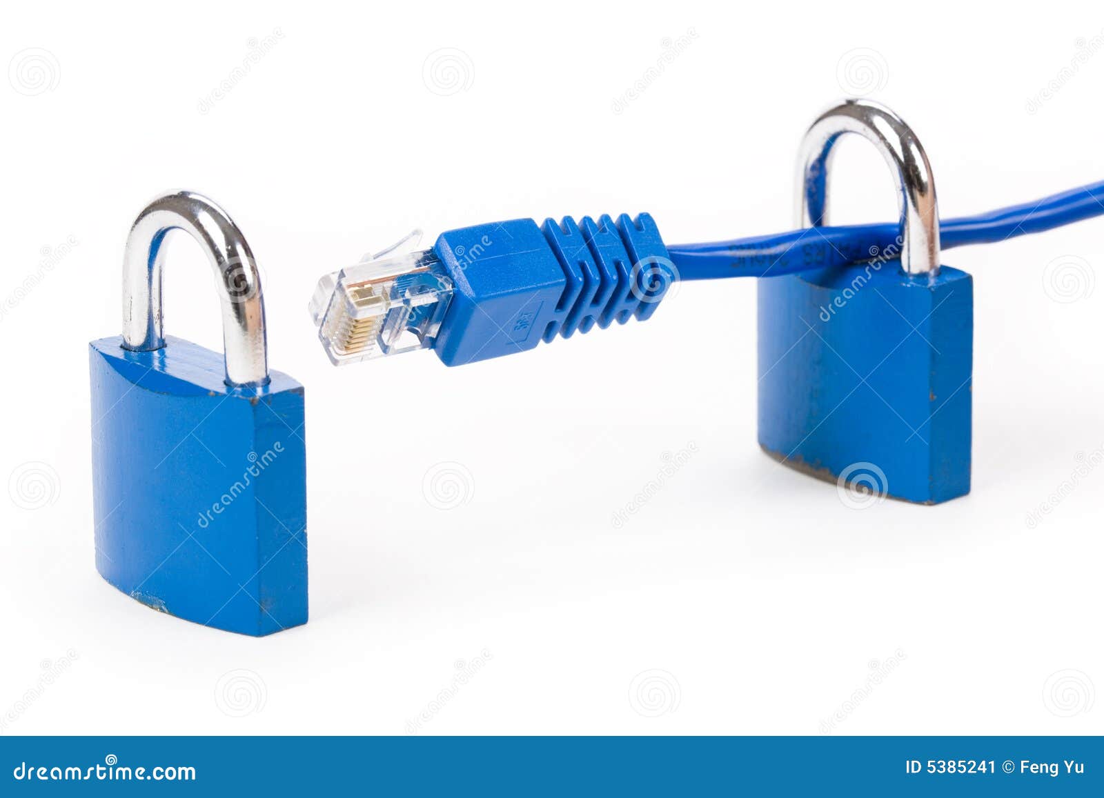 De Kabel Van Het Slot En Van Het Netwerk Stock Afbeelding - Image of ...