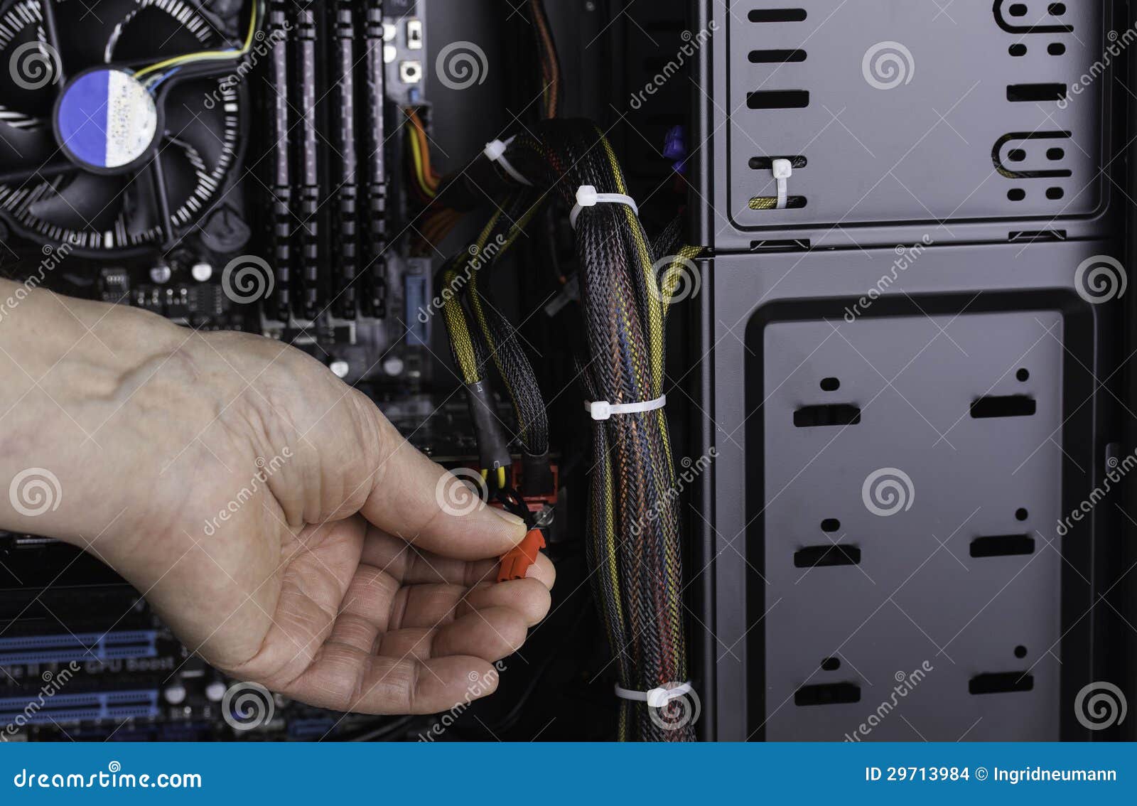 Detail Van De Moderne Verbindingen Van De Kabels Van De Computer Stock ...