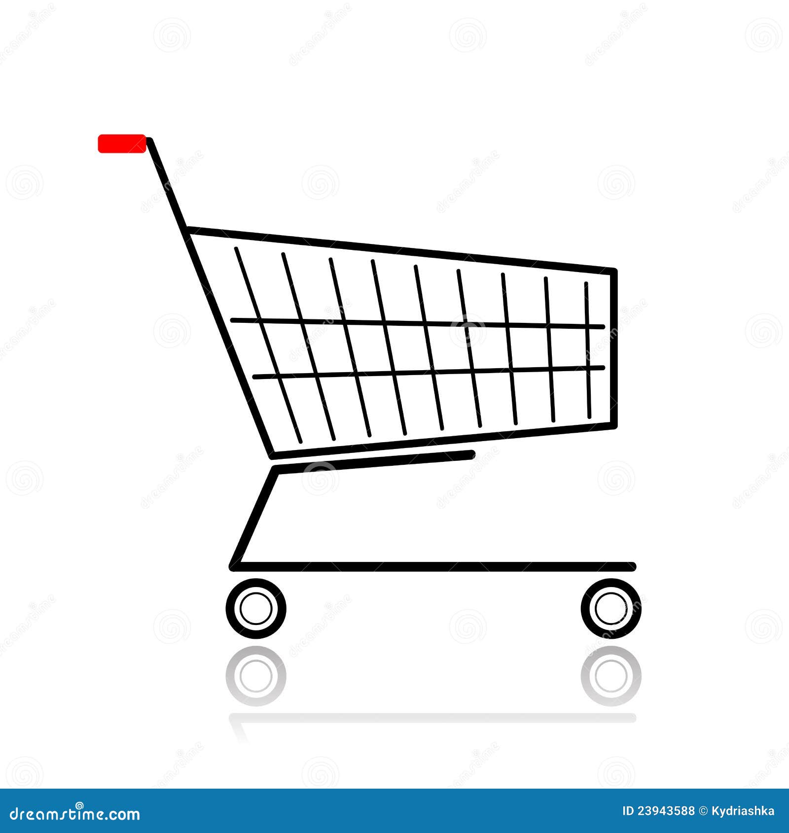 De Kar Van De Supermarkt Voor Uw Ontwerp Stock Illustratie ...