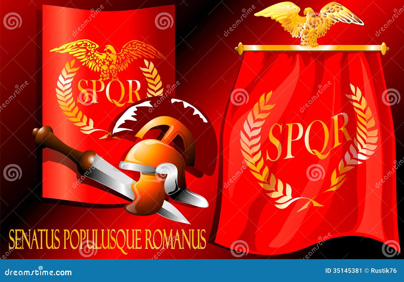 De Karakters Van Roman Empire. (Vector) Vector Illustratie ...