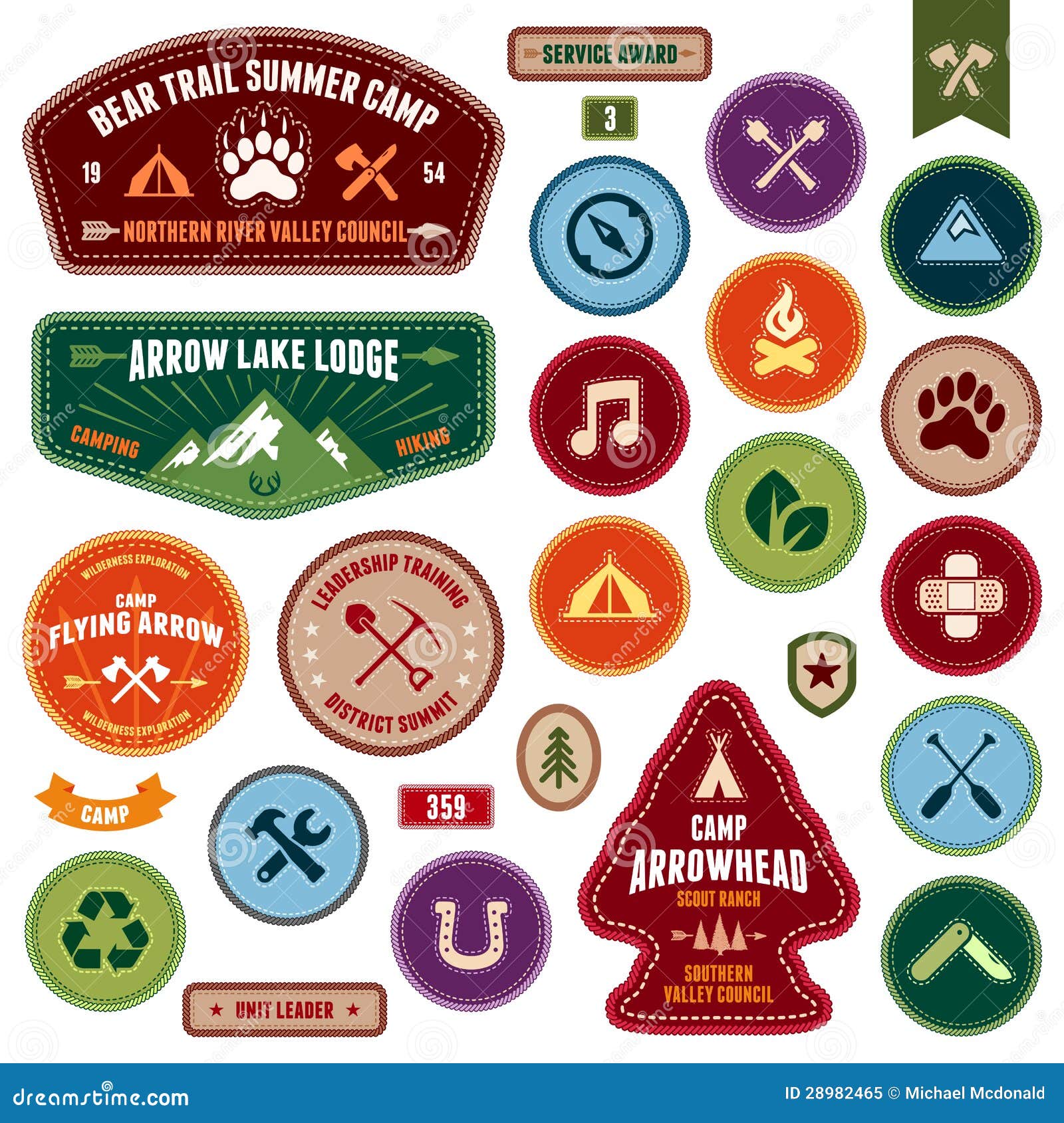 De Kentekens Van De Verkenner Vector Illustratie - Illustration of nave ...