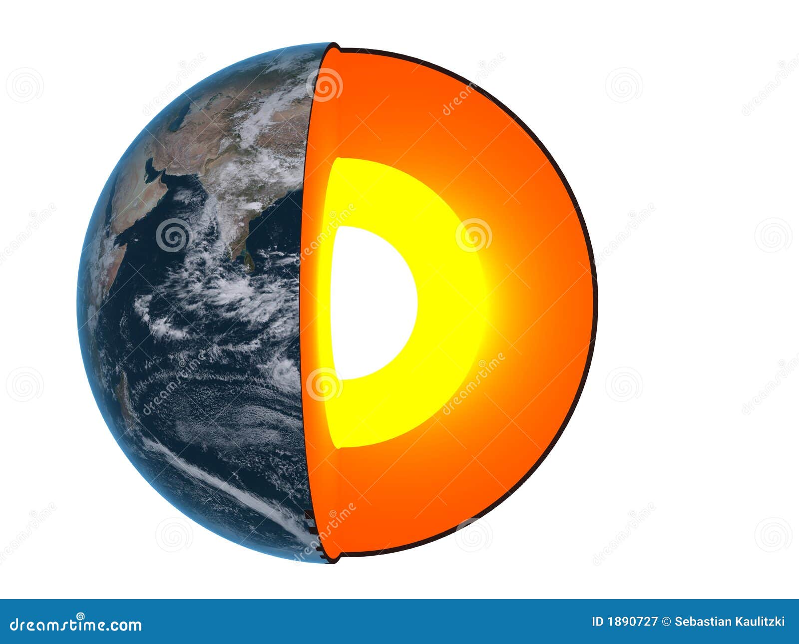 De kern van de aarde stock illustratie. Illustration of ronde - 1890727