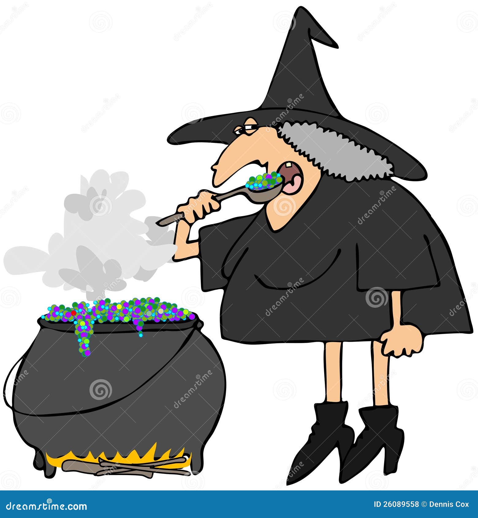 De ketel van heksen stock illustratie. Illustration of lepel - 26089558