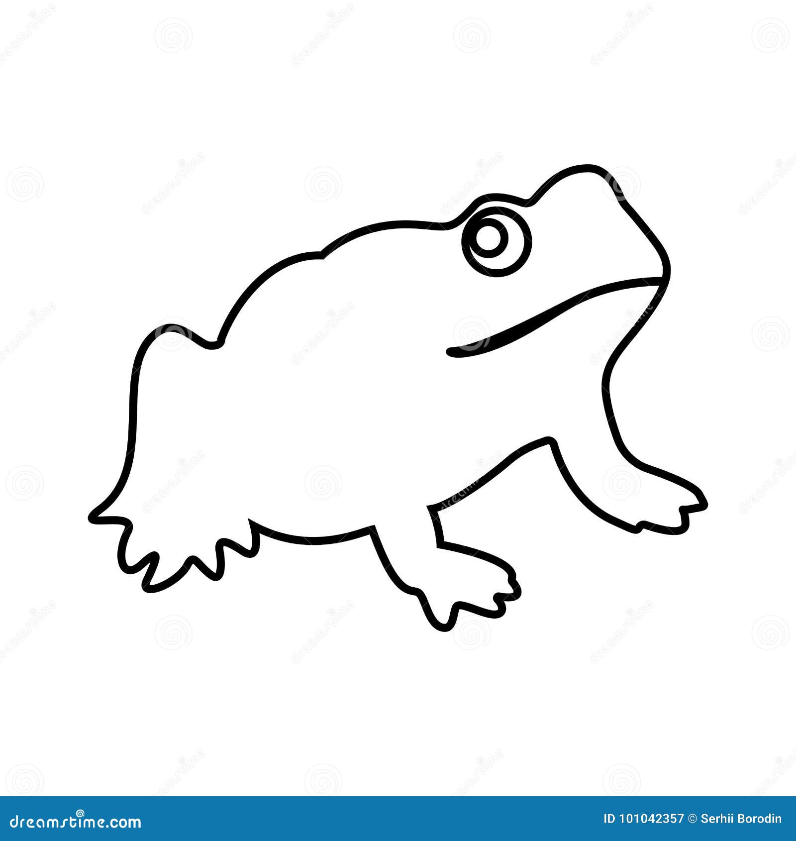 De Kikker Het is Zwart Pictogram Vector Illustratie - Illustration of ...