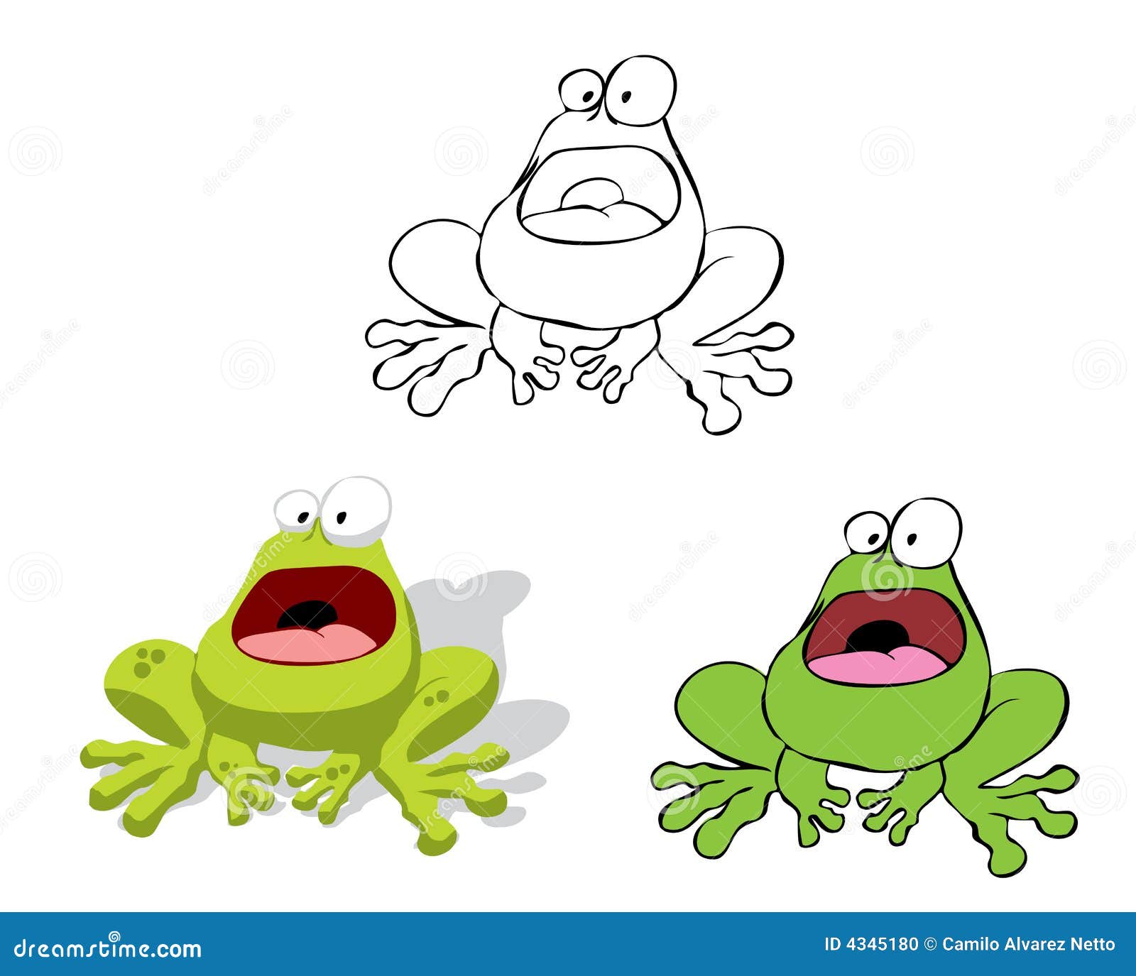 De Kikker Van Het Beeldverhaal Vector Illustratie - Illustration of ...