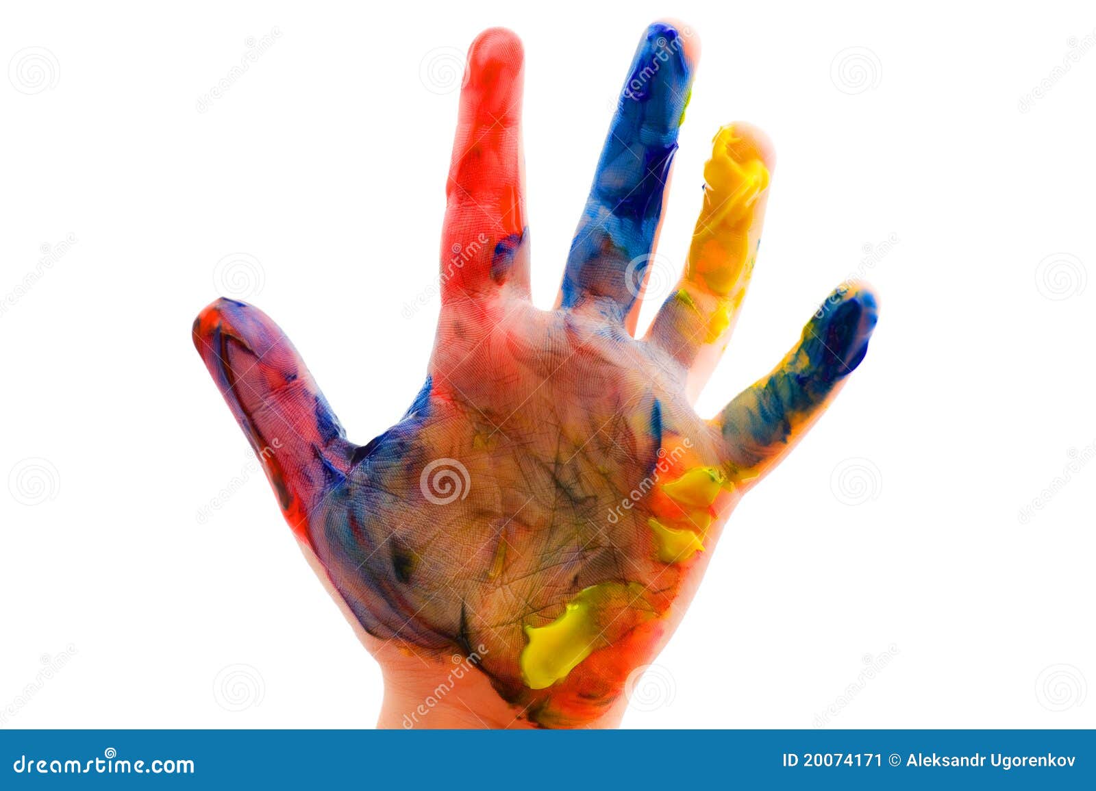 De Kinderen Dienen Verf Dichte Omhooggaand in Stock Afbeelding - Image ...