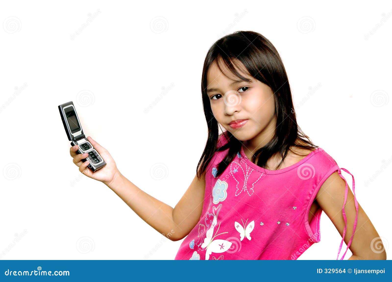 De Kinderen Met Cel Telefoneren Stock Foto - Image of chinees ...