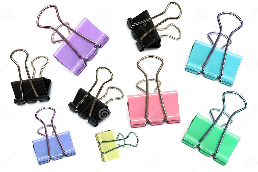 De Klem/de Klem Van Het Document Stock Afbeelding - Image of zwart ...