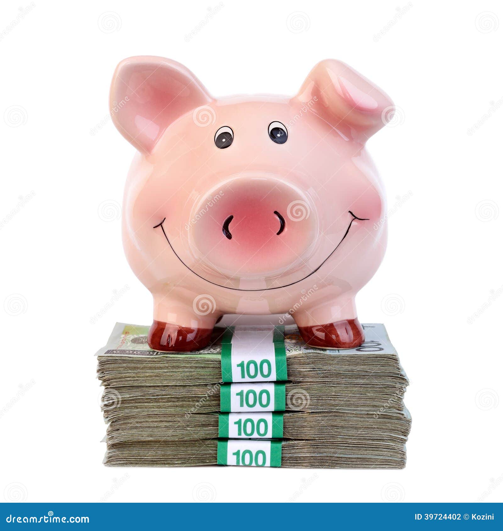 De Klemmen Van Het Spaarvarken En Van Het Geld Stock Foto - Image of ...