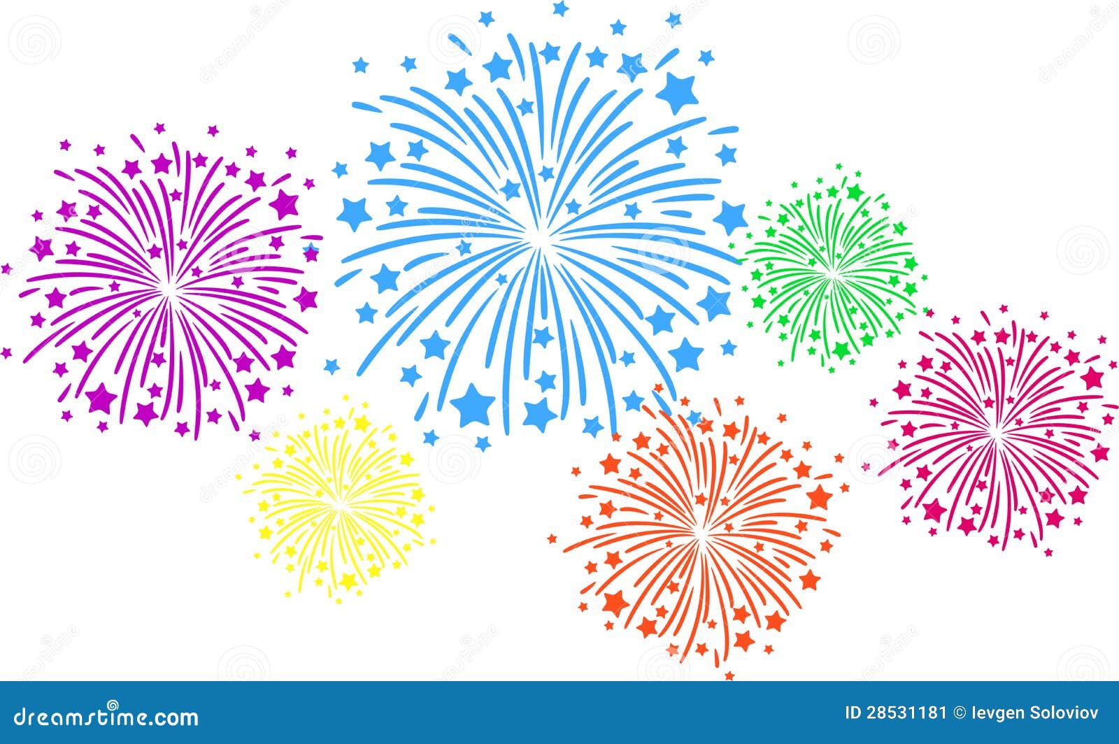 De kleur van het vuurwerk vector illustratie. Illustration of ontwerp ...