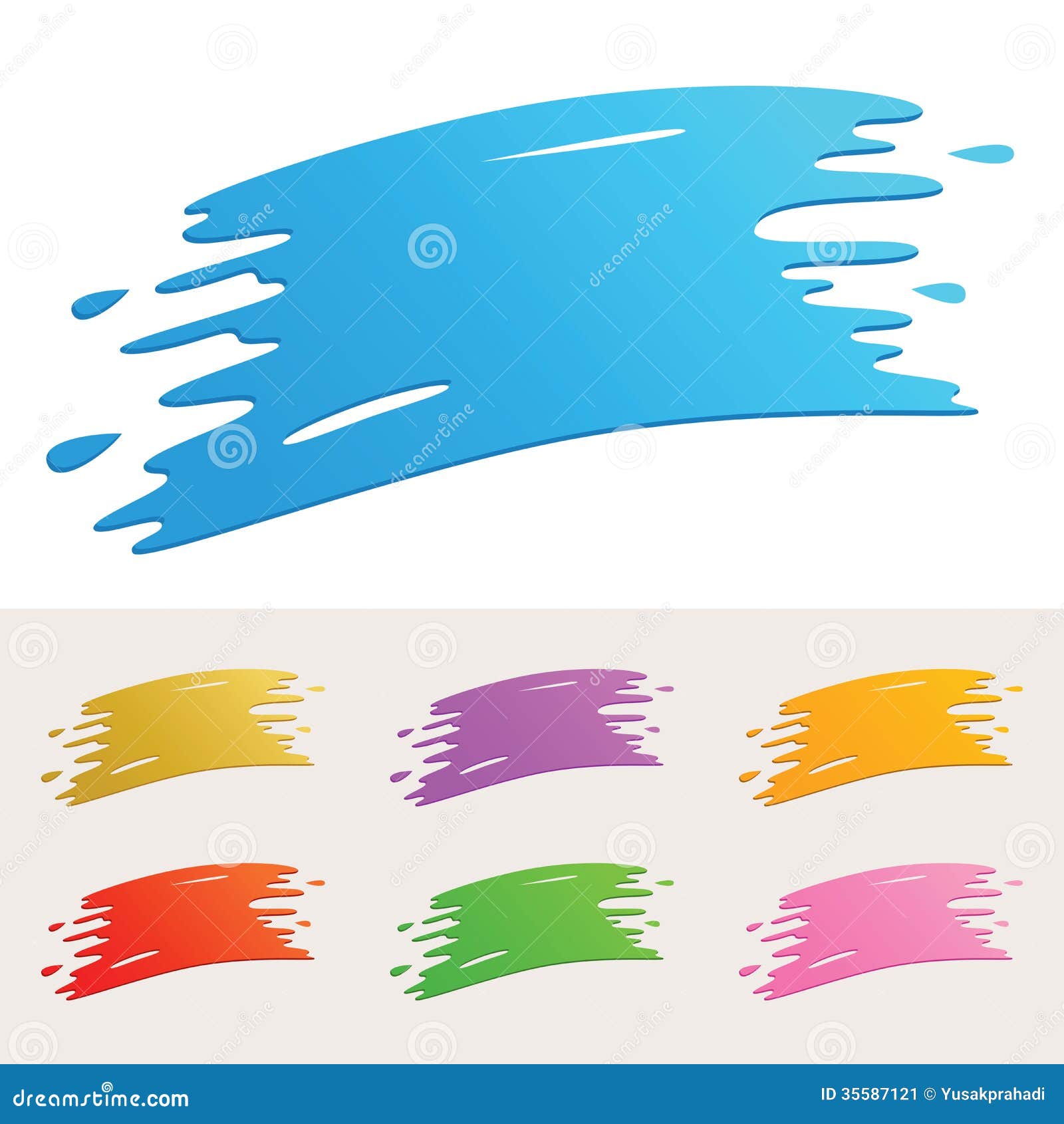 De Kleurrijke Verf Ploetert Vector Illustratie - Illustration of ...