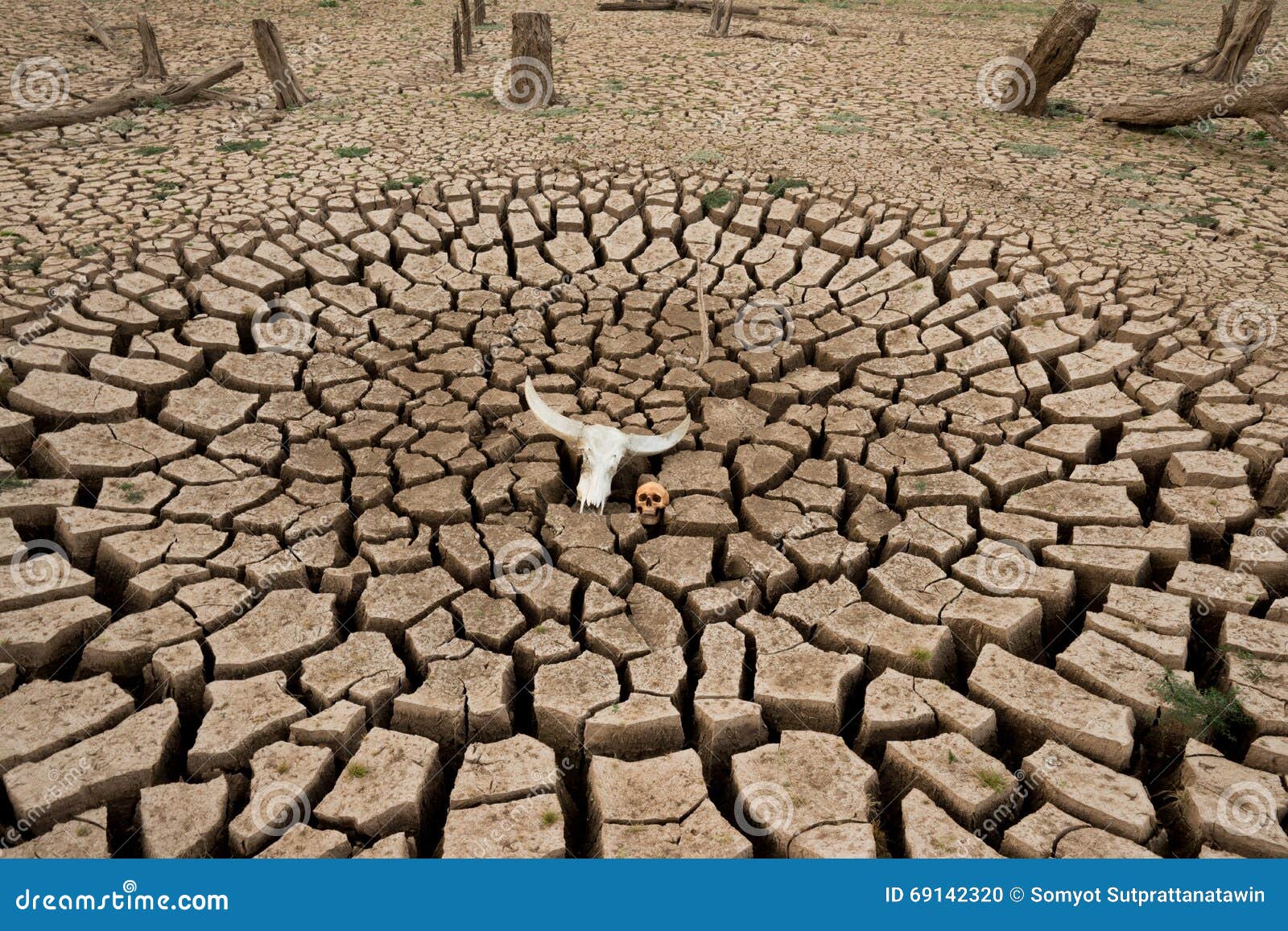 De Klimaatverandering Van Het Droogteland Stock Foto - Image of aarde ...