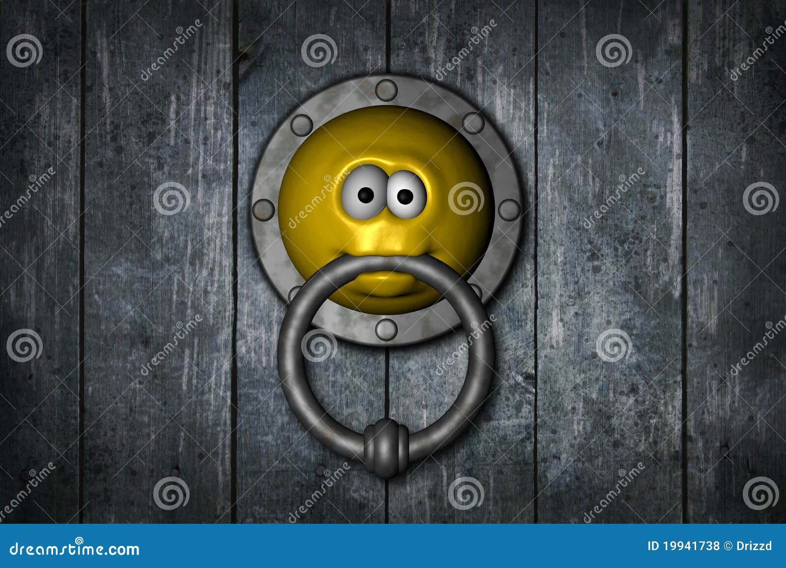 De klopper van Smiley stock illustratie. Illustration of houten - 19941738