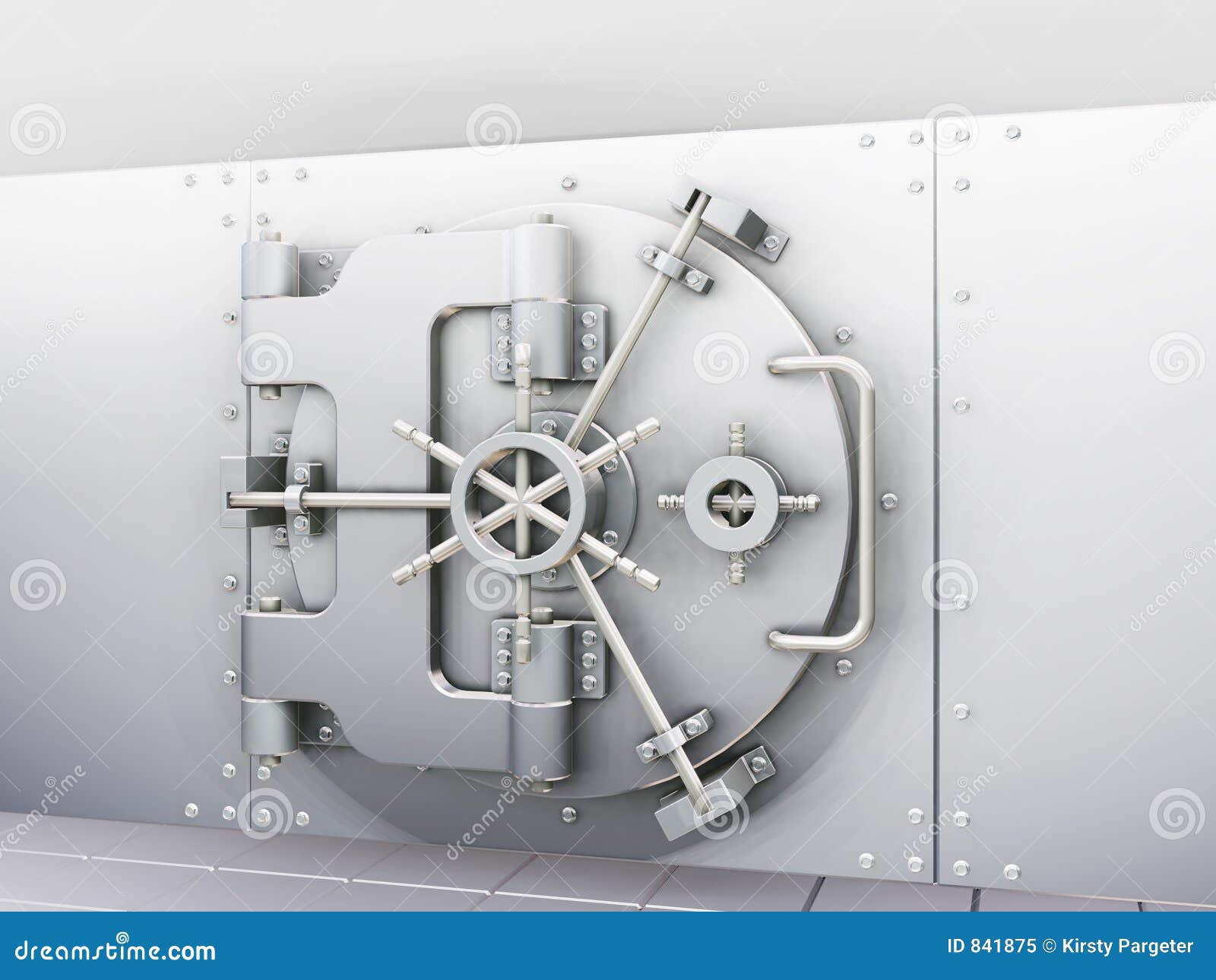 De kluis van de bank stock illustratie. Illustration of metaal - 841875