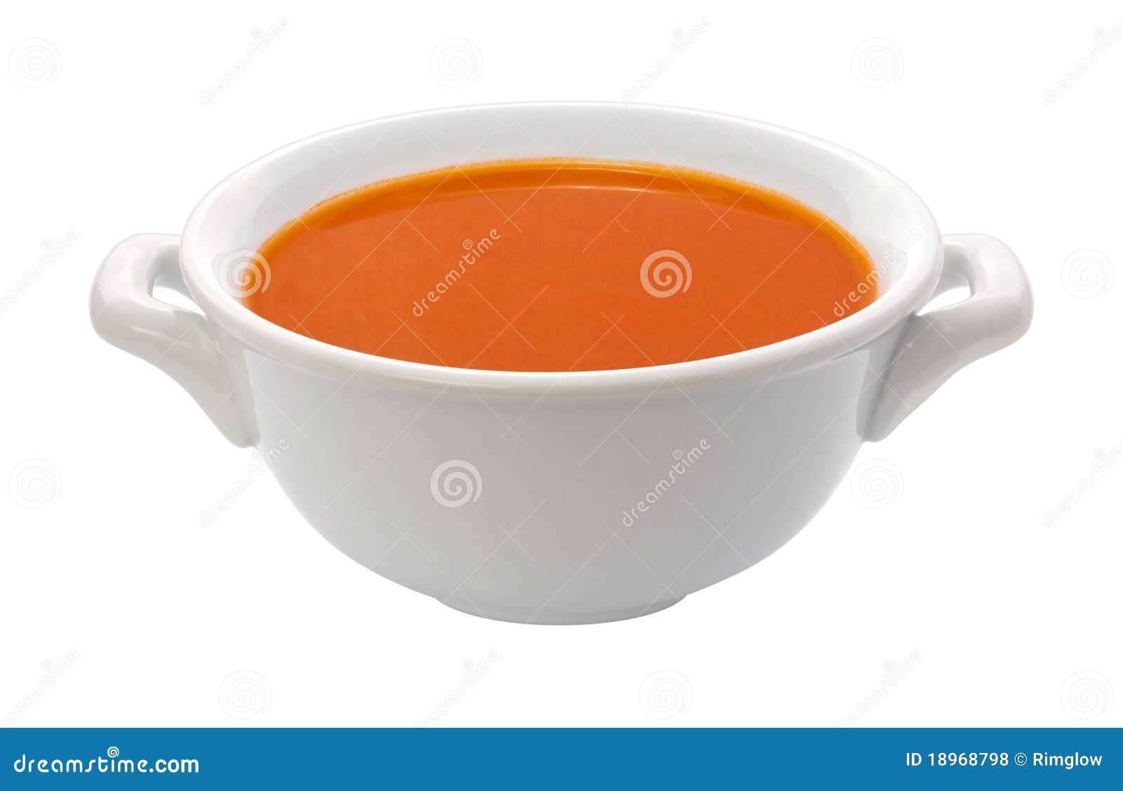 De Kom Van De Soep Van De Tomaat (het Knippen Weg) Stock Foto - Image ...