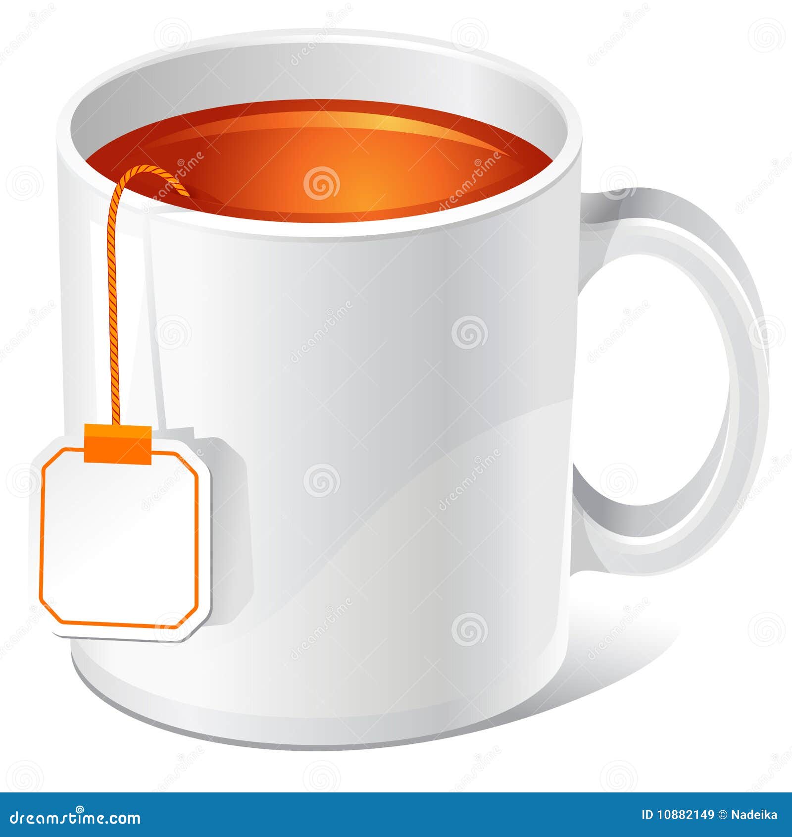 De kop van de thee vector illustratie. Illustration of stam - 10882149