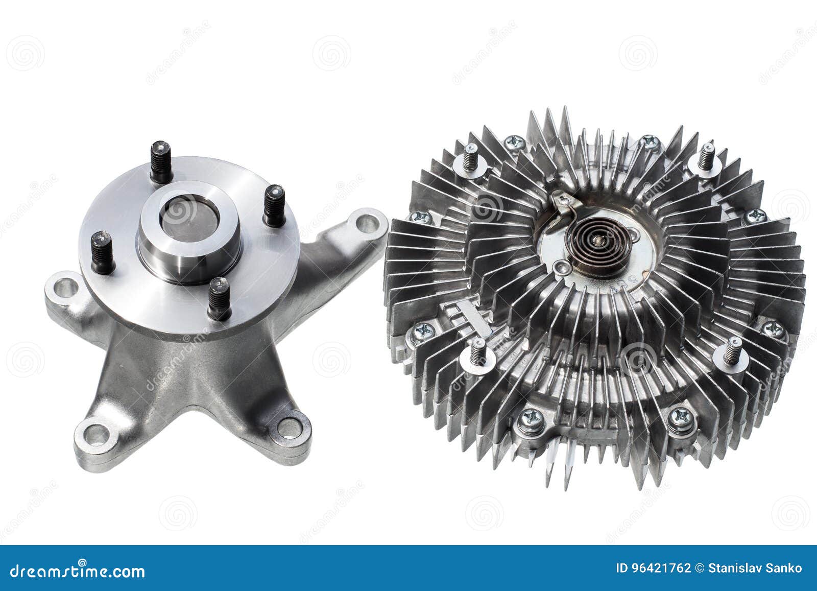 De Koppeling Van De Motor Koelventilator En De Motor Van Een Auto Van ...