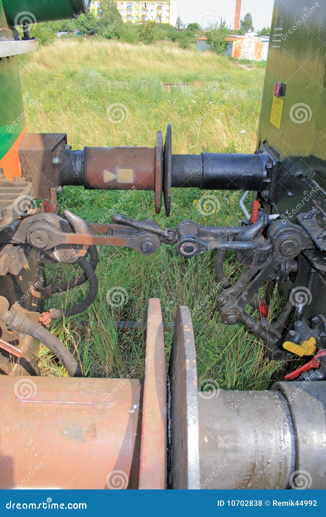 De koppeling van de trein stock foto. Image of locomotief - 10702838