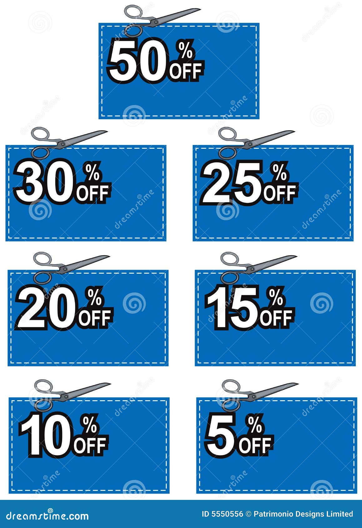 De korting van de coupon stock illustratie. Illustration of vijftig ...