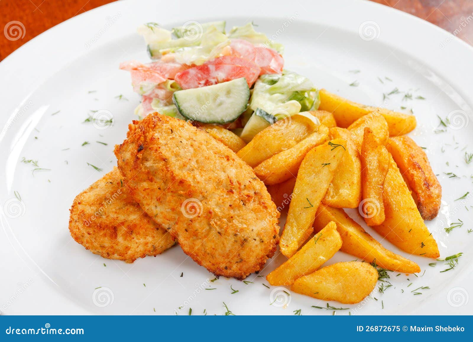 De kotelet van de kip stock afbeelding. Image of plak - 26872675