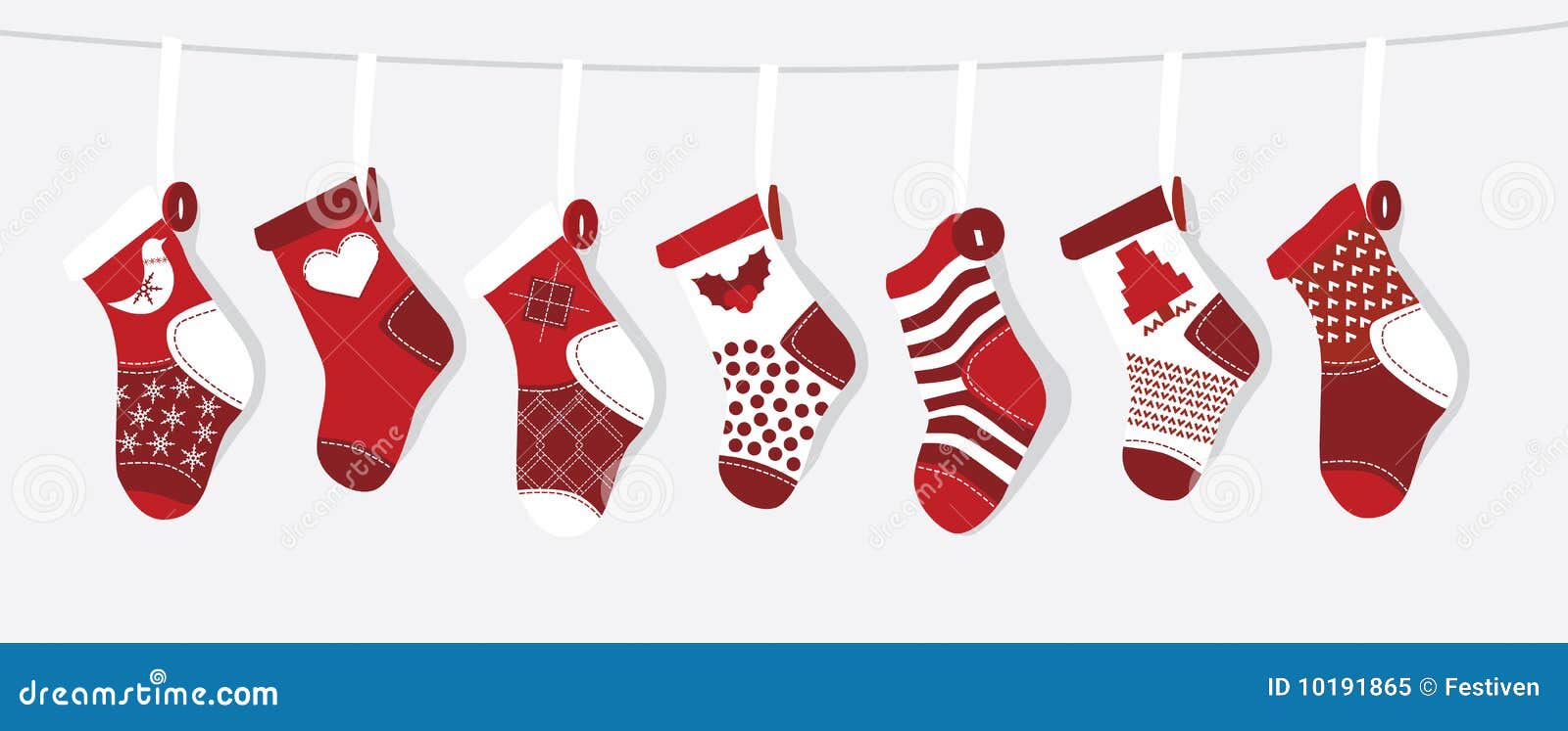 De Kous van Kerstmis vector illustratie. Illustration of kleding - 10191865
