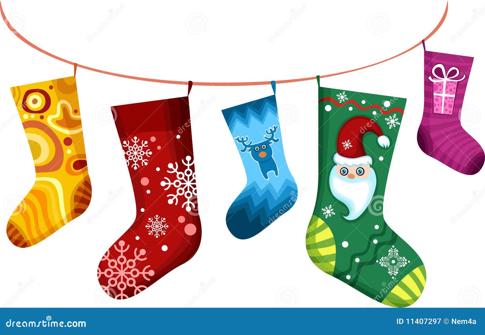 De kous van Kerstmis vector illustratie. Illustration of cadeau - 11407297