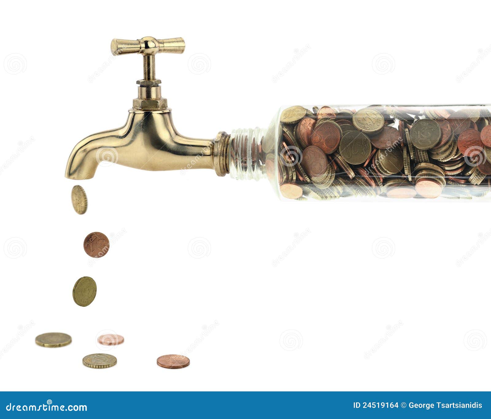 De kraan van het geld stock foto. Image of economie, ideeën - 24519164