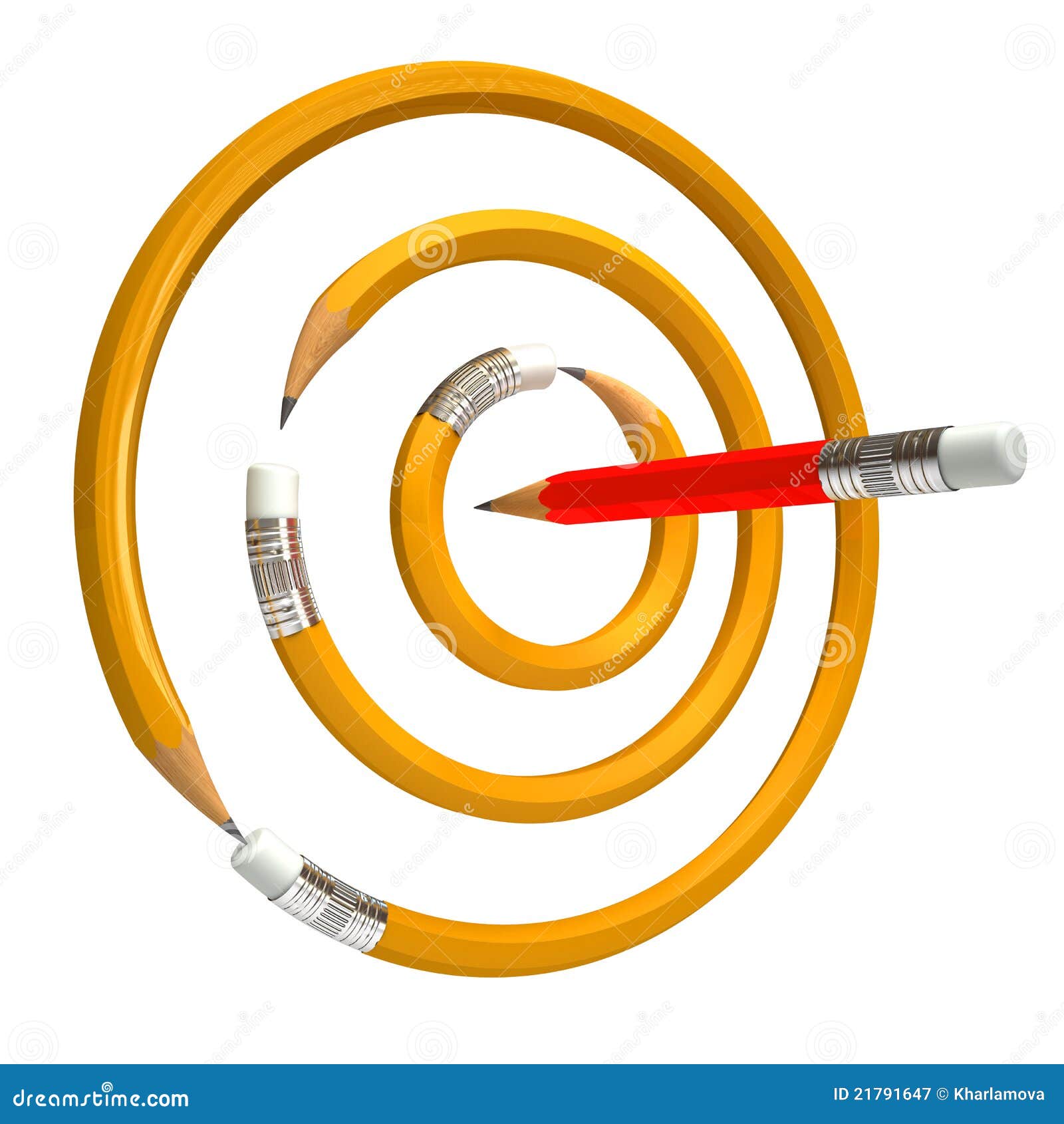 De Kromming Van Het Potlood Stock Illustratie - Illustration of ...