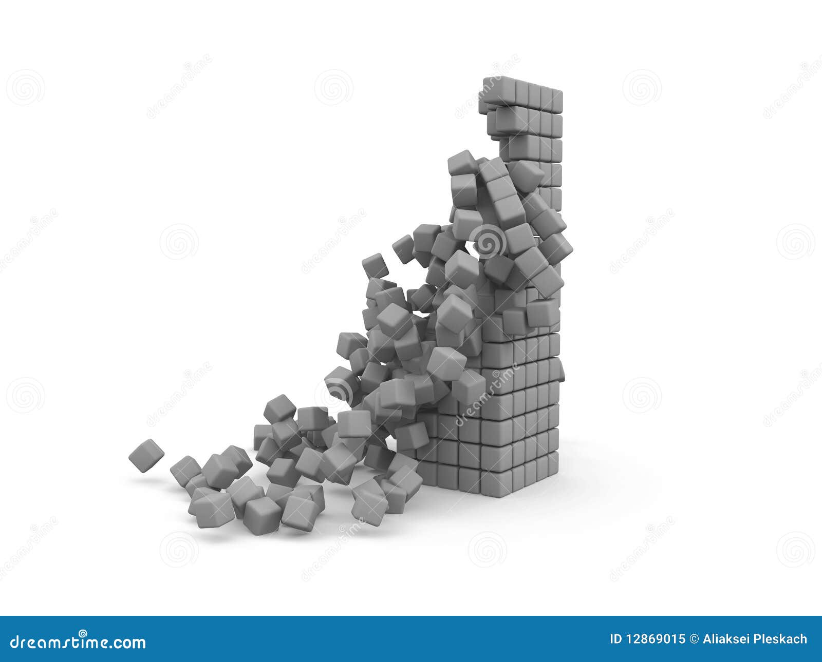 De Kubussen Van De Instorting Stock Illustratie - Illustration of ...