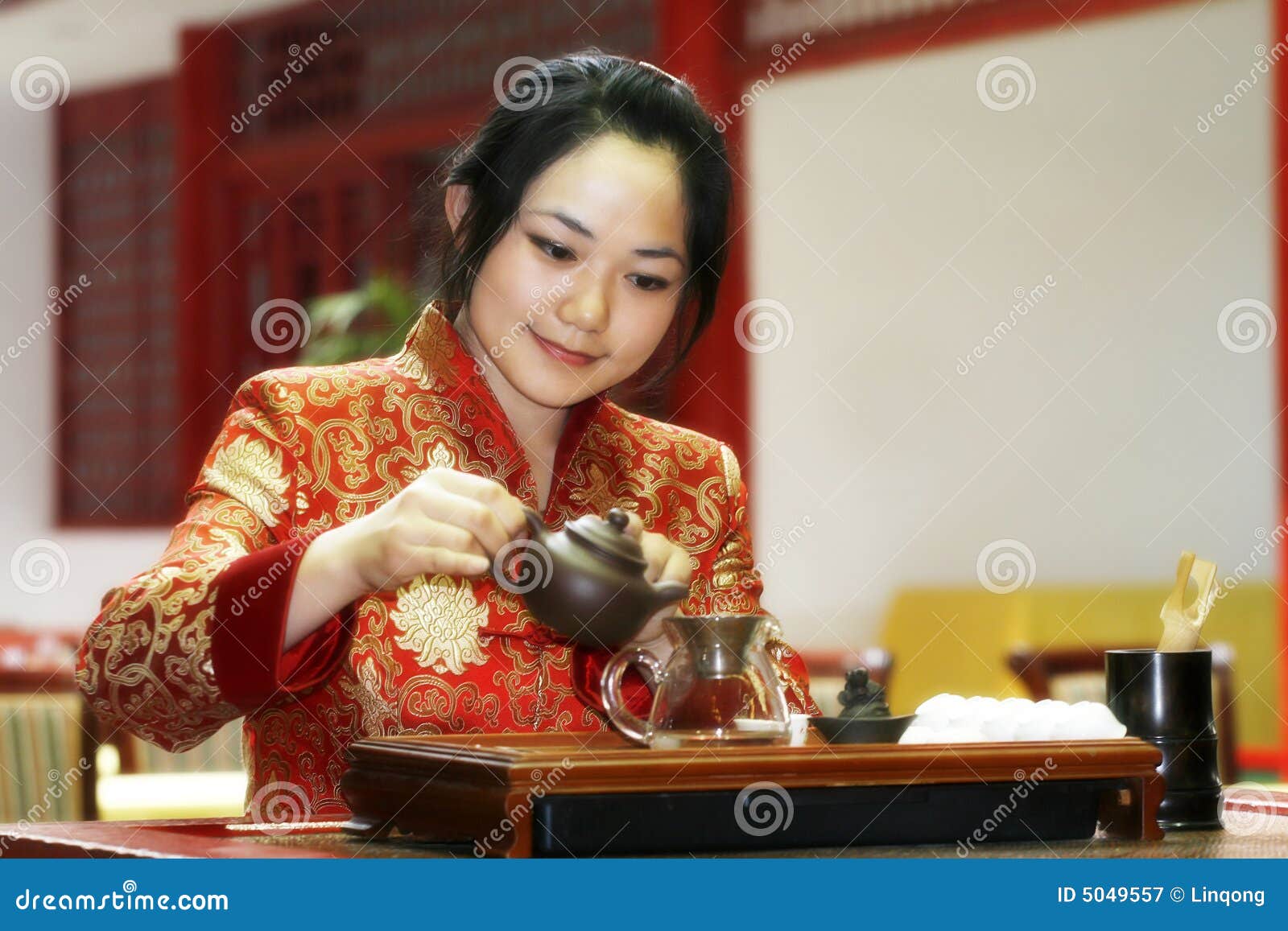 De Kunst Van De Thee Van China. Stock Afbeelding - Image of aardewerk ...