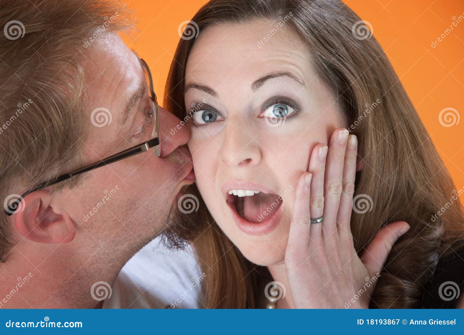 De Kus van de verrassing stock afbeelding. Image of opwinding - 18193867