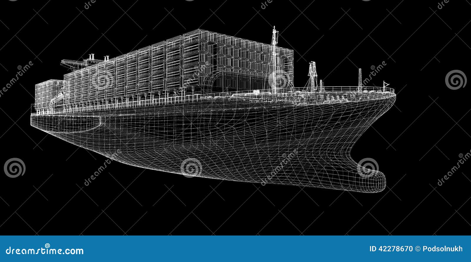 De Lading Van Het Containerschip Stock Illustratie - Illustration of ...