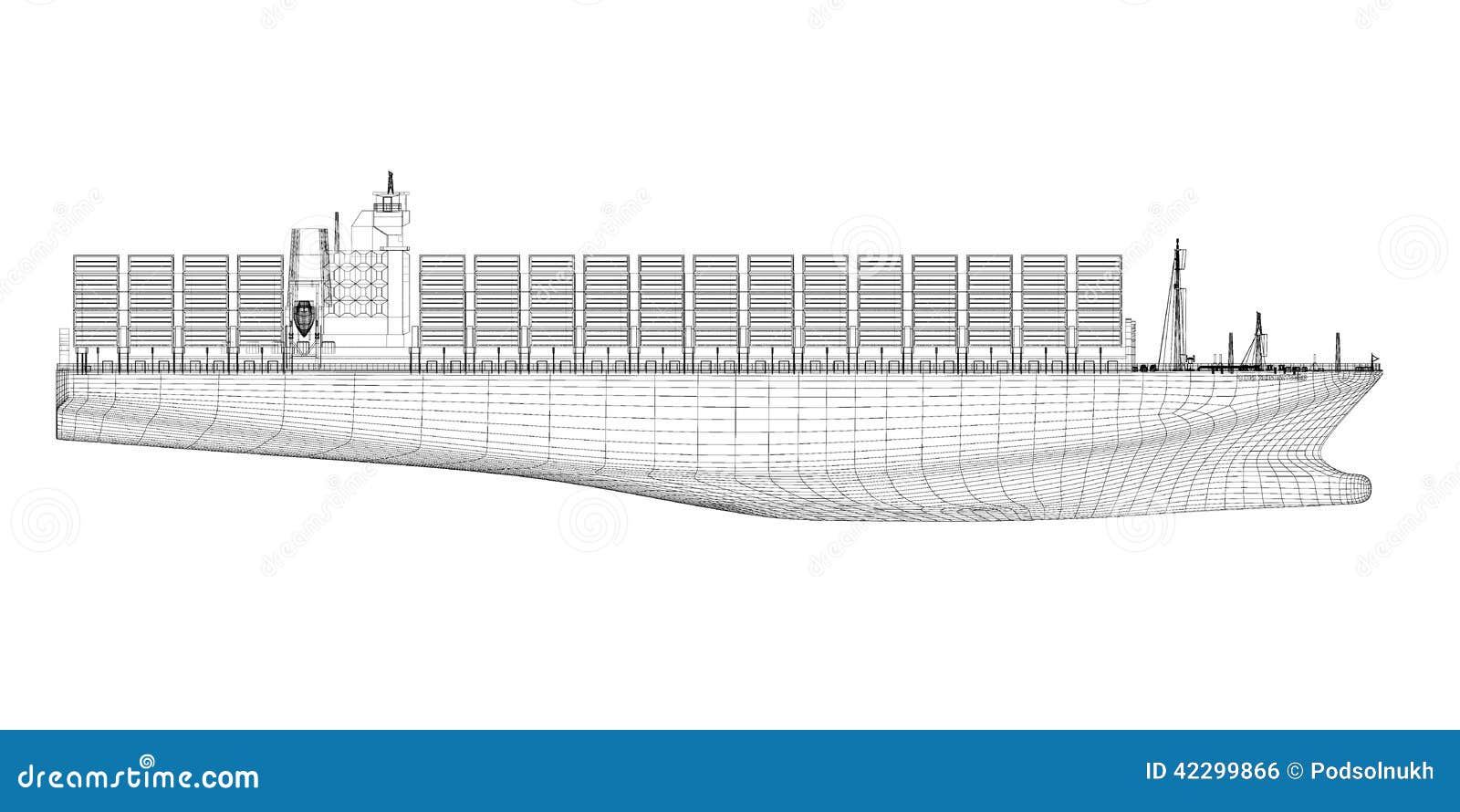 De Lading Van Het Containerschip Stock Illustratie - Illustration of ...