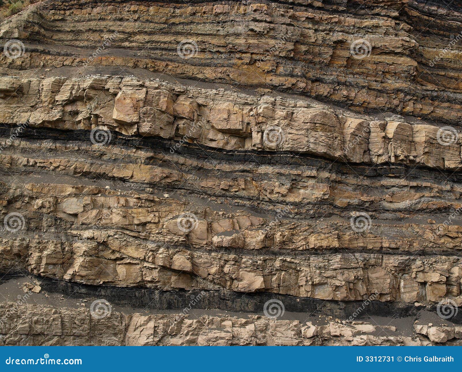 De lagen van de rots stock afbeelding. Image of evolutie - 3312731