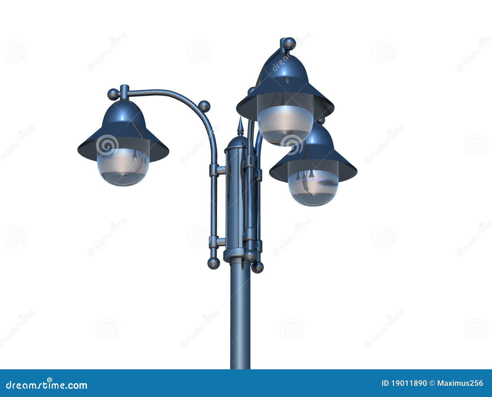 De Lantaarnpaal Van De Straat Stock Illustratie - Illustration of licht ...