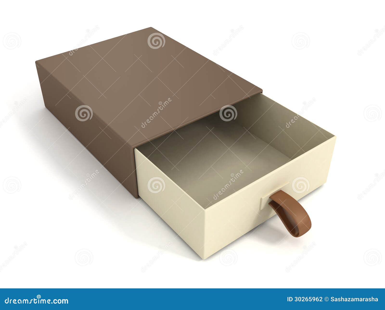 De Lege Doos Van De Broungift Op Witte Achtergrond Stock Foto - Image ...