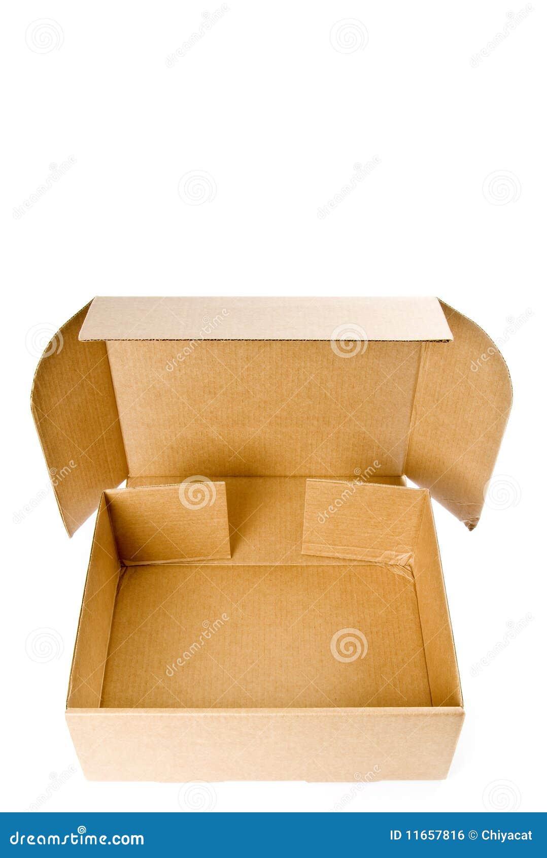 De Lege Doos Van Het Karton Stock Foto - Image of post, geïsoleerd ...