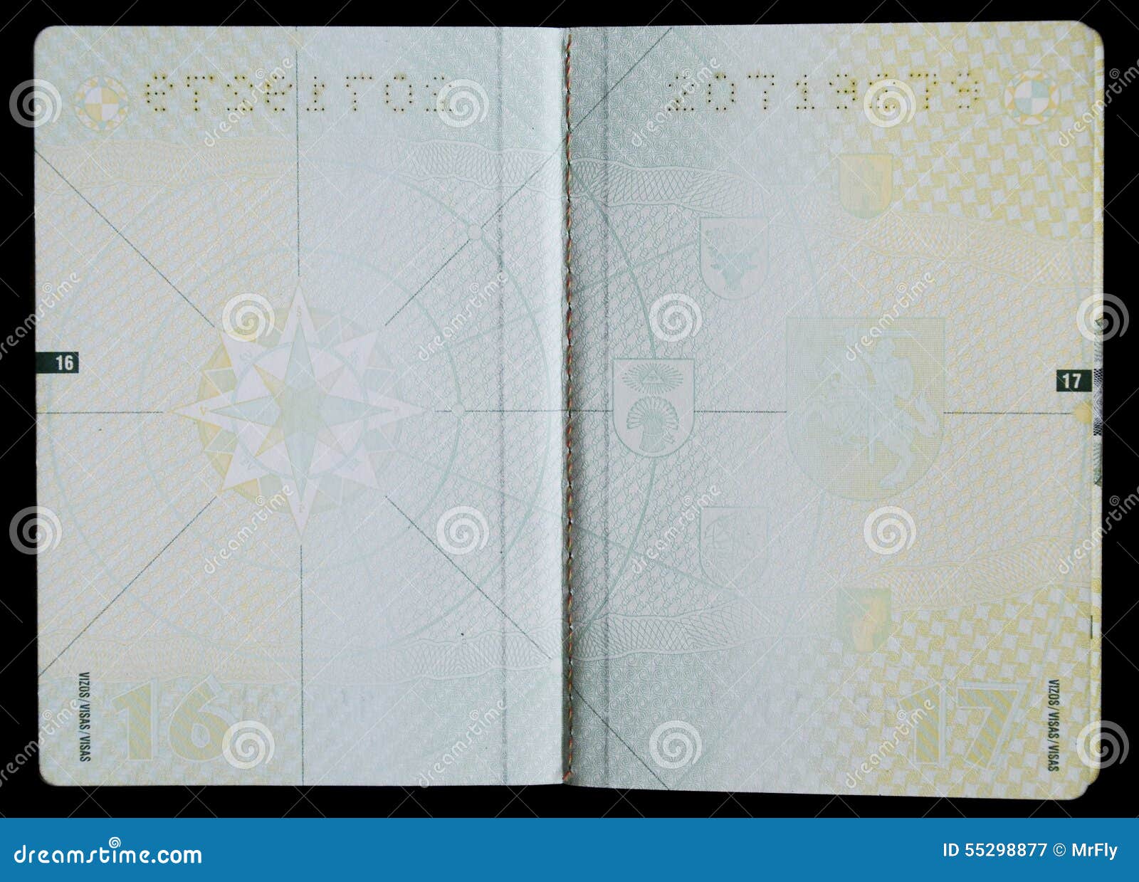 De Lege Pagina's Van Het Paspoort Stock Afbeelding - Image of verouderd ...