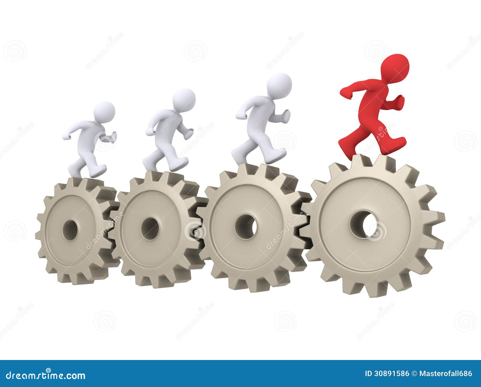 De Leider Loopt Voor Anderen Stock Illustratie - Illustration of motor ...