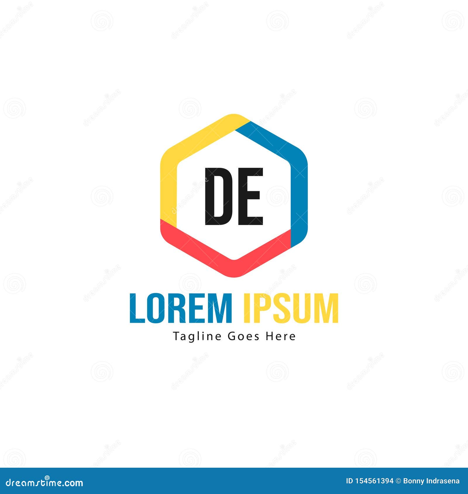 DE Letter Logo Design. Creative Modern DE Letters Icon Illustration ...