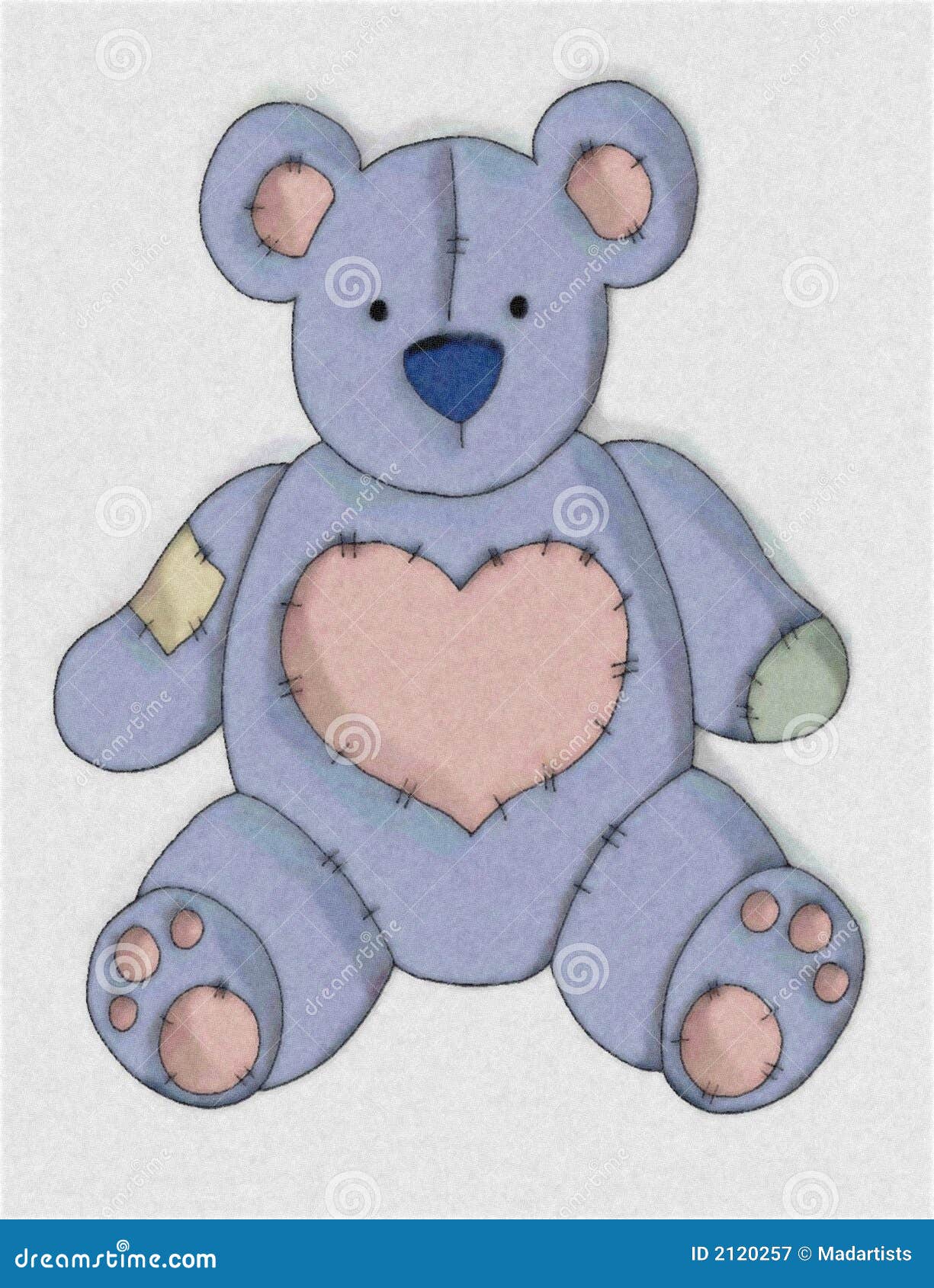 De Leuke Blauwe Teddybeer Van Het Land Stock Illustratie - Illustration of draagt, beelden: 2120257