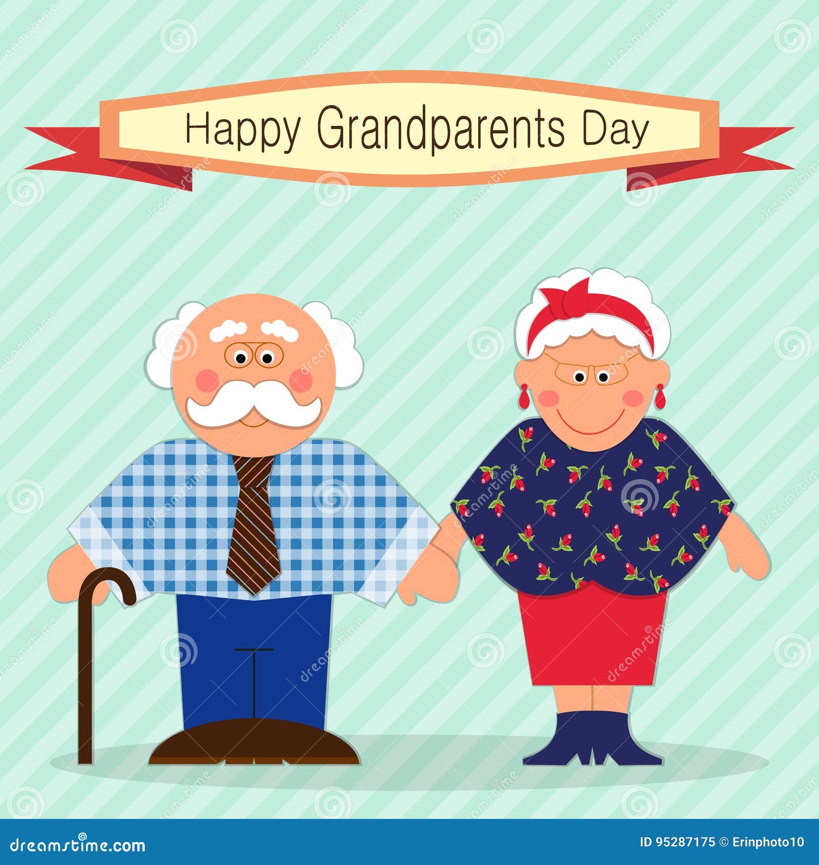 De Leuke Kaart Van De Grootoudersdag Met Grappige Karakters Van ...