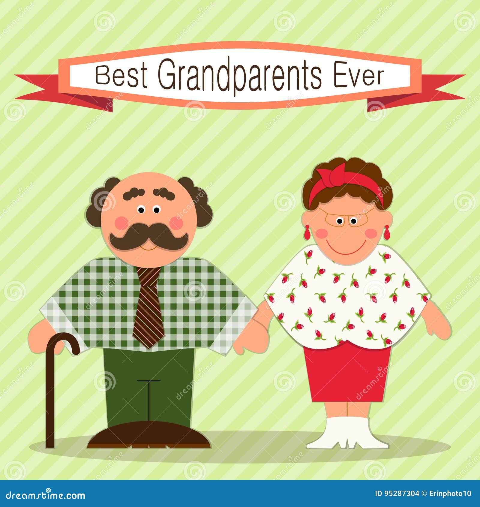 De Leuke Kaart Van De Grootoudersdag Met Grappige Karakters Van ...