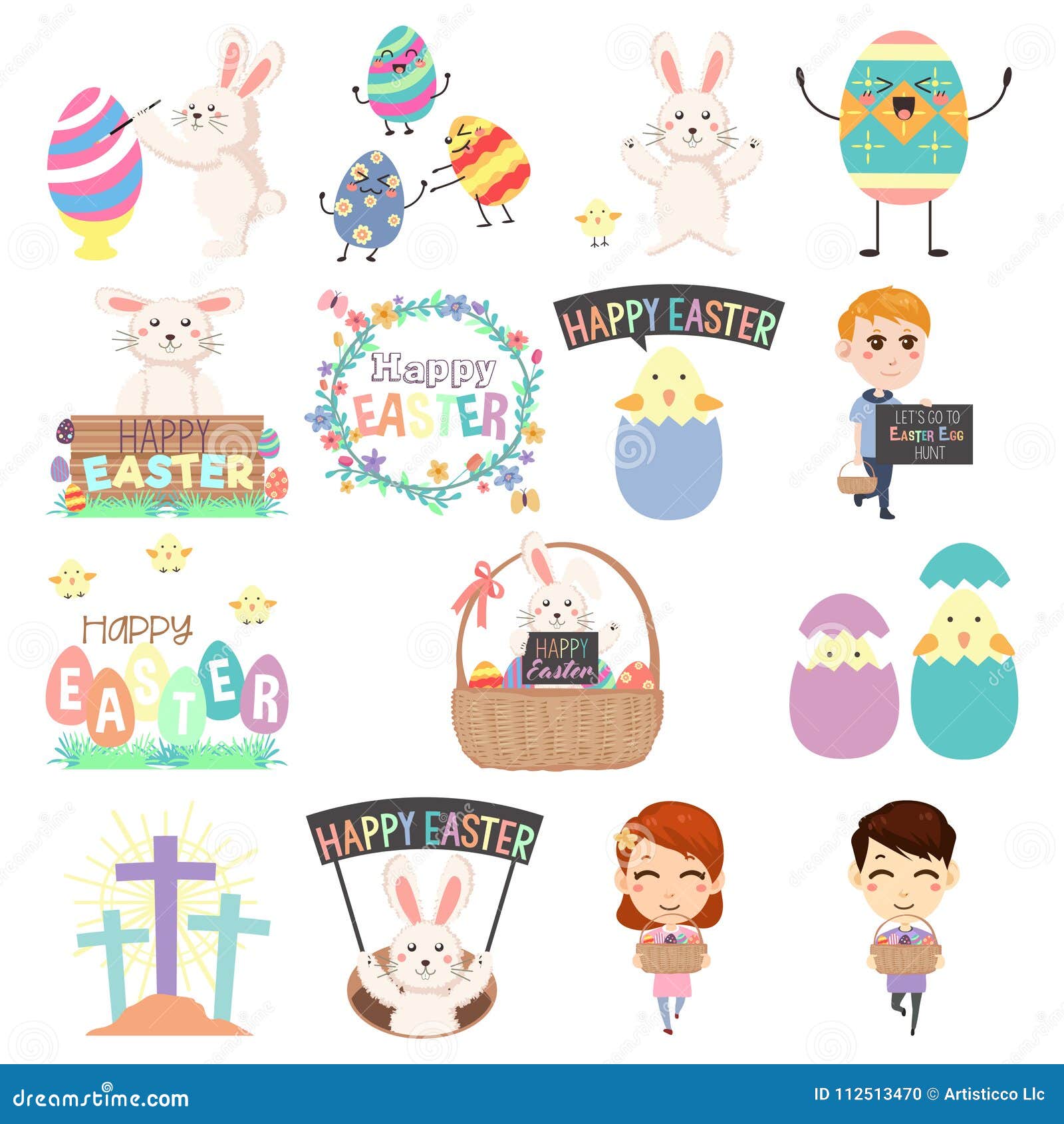 De Leuke Pasen-Illustratie Van Klemkunsten Vector Illustratie ...