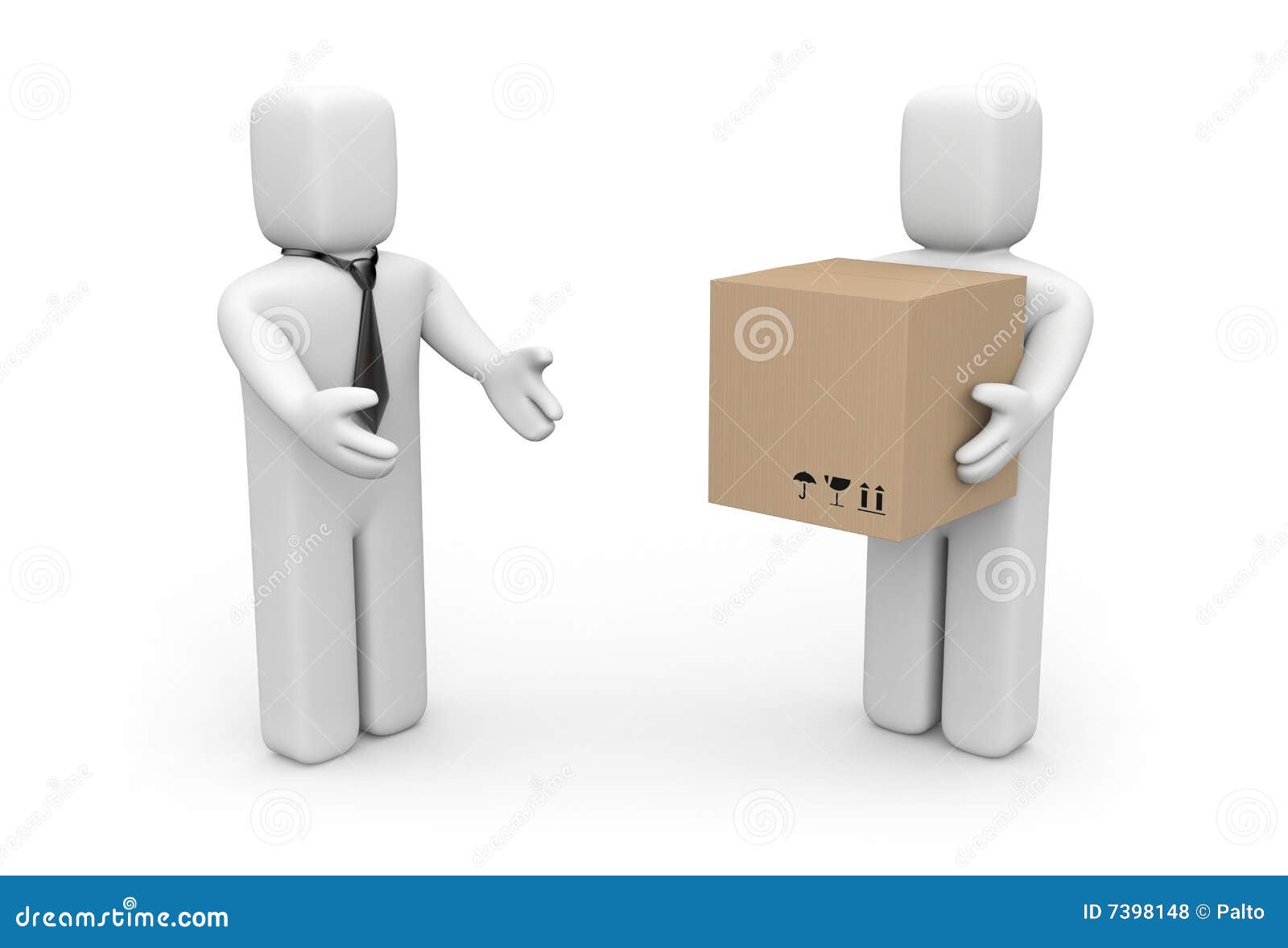 De levering van het pakket stock illustratie. Illustration of begrip ...