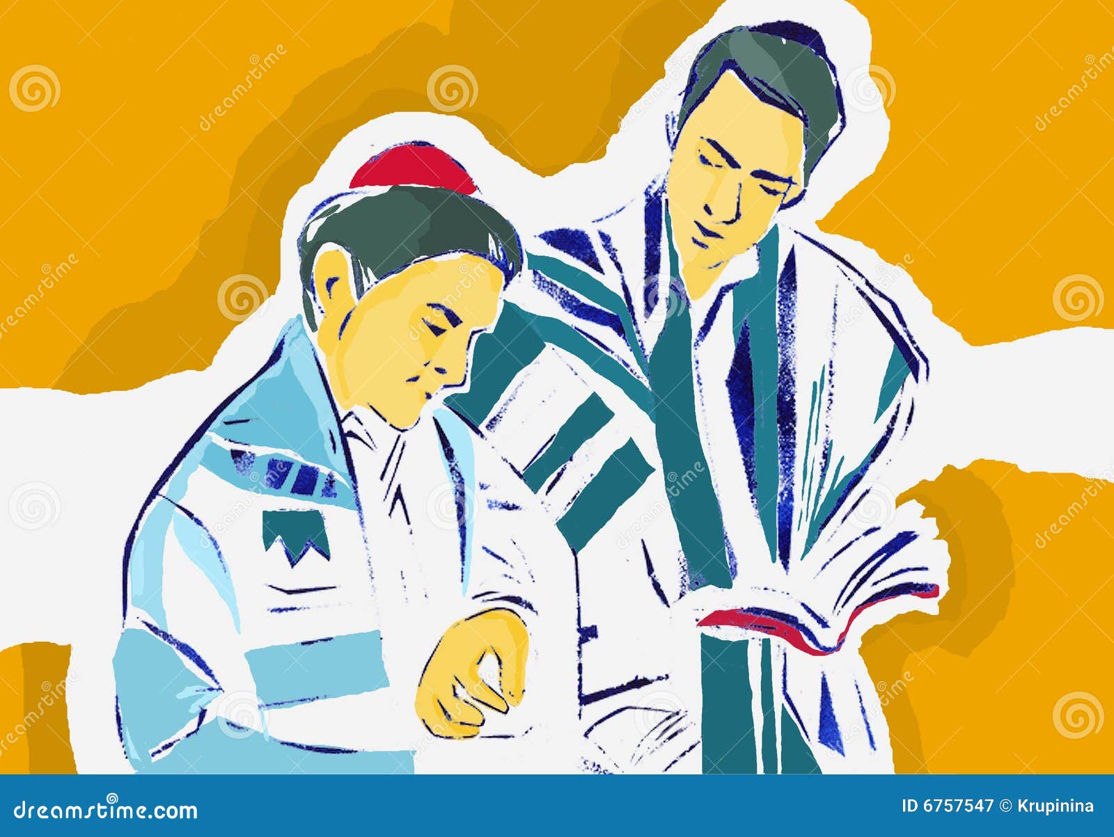 De lezing van Torah stock illustratie. Illustration of bidden - 6757547