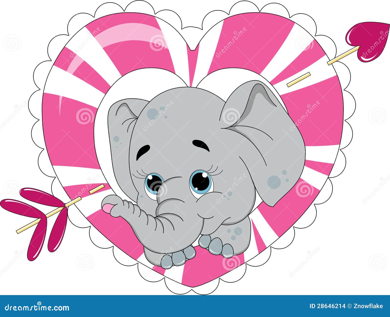 De Liefde van de olifant stock illustratie. Illustration of liefde ...