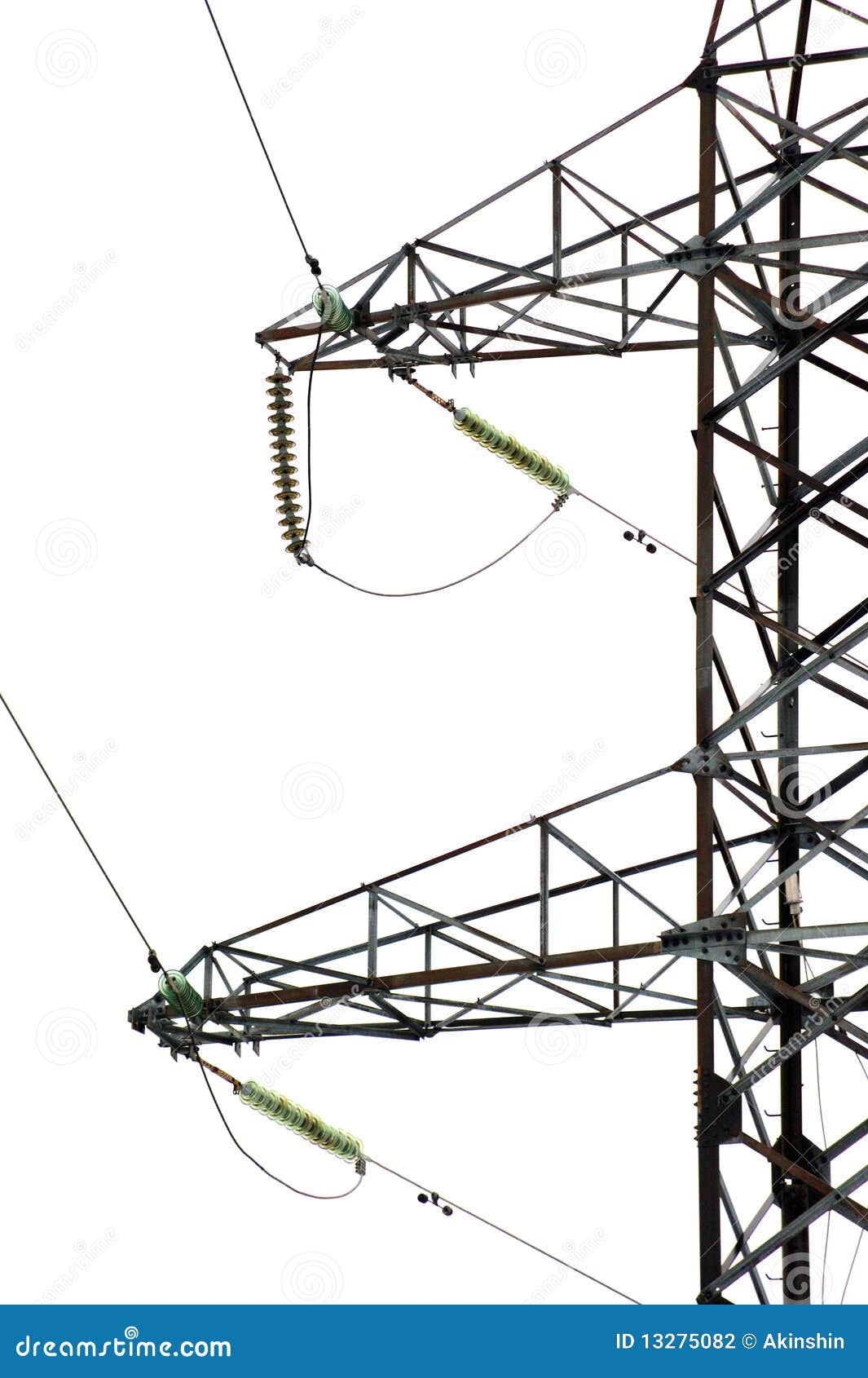 De Lijn Van De Hoogspanning Stock Foto - Image of lijn, isolator: 13275082